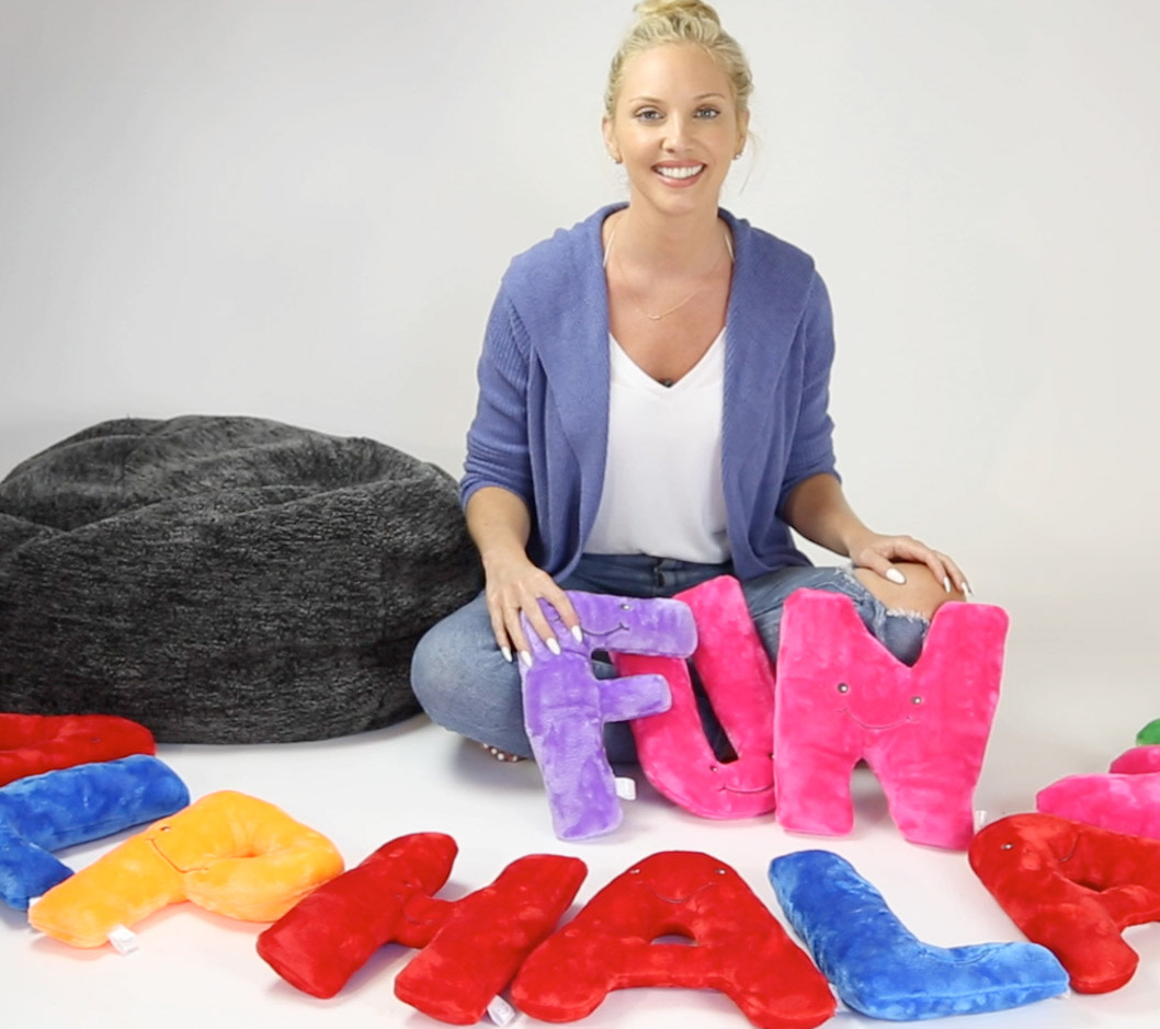 Large 11" Plush Rainbow Alphabet Letters | ABC Teaching Tool | Alphapals