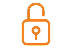 Graphic of an unlocked lock