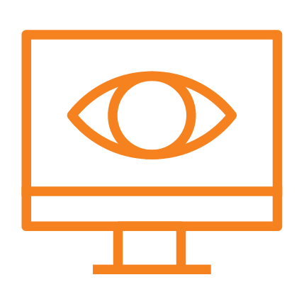 Icon of a screen with an eye on it representing BMC remote management