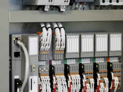 An electrical box with industrial automation controls