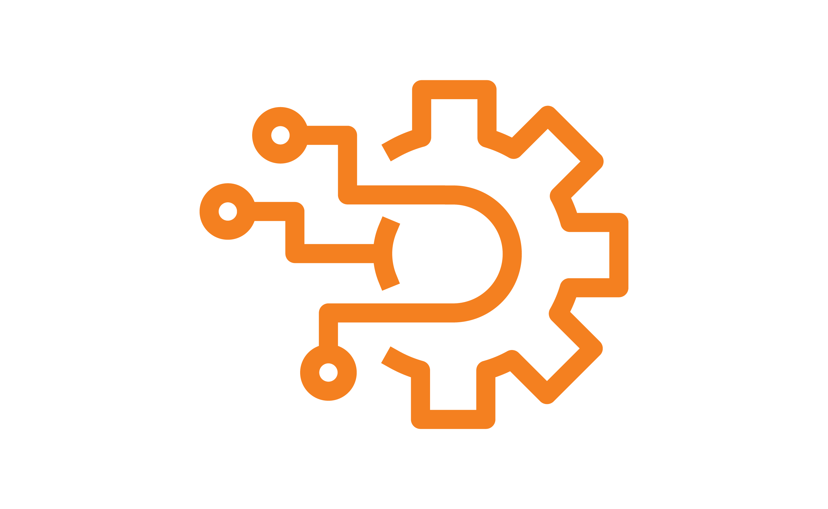 Icon of a gear with integrations
