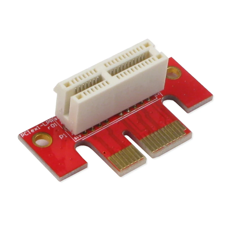 PCI Express x1 Low-Profile Riser Card - Faces Over Motherboard