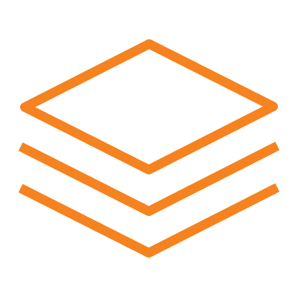 Icon of 3 squares representing 3U form factor