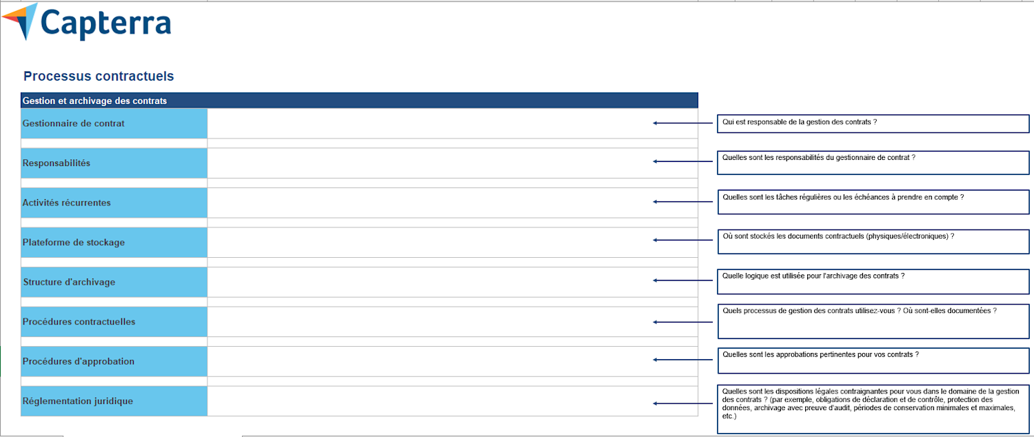 Modèle excel gratuit de tableau de gestion des contrats