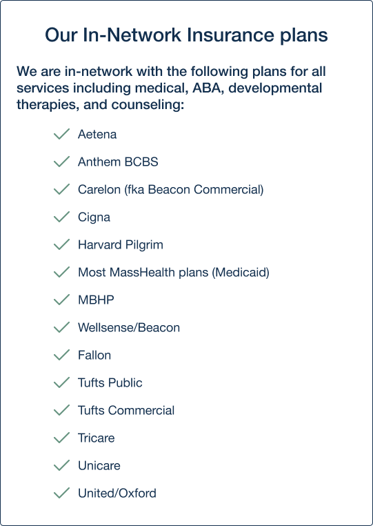 ABA Therapy in Dedham -- Speech, Occupational, & Music Therapy Services