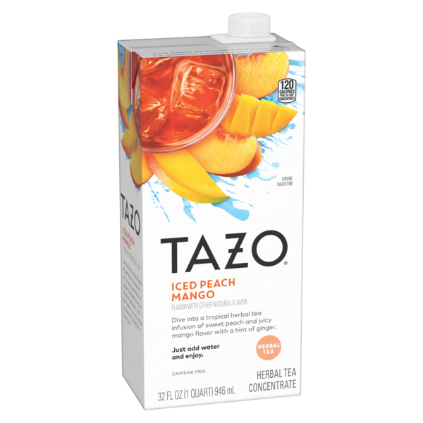 TAZO Iced Peach Mango Herbal Tea Concentrate | TAZO® Tea | TAZO