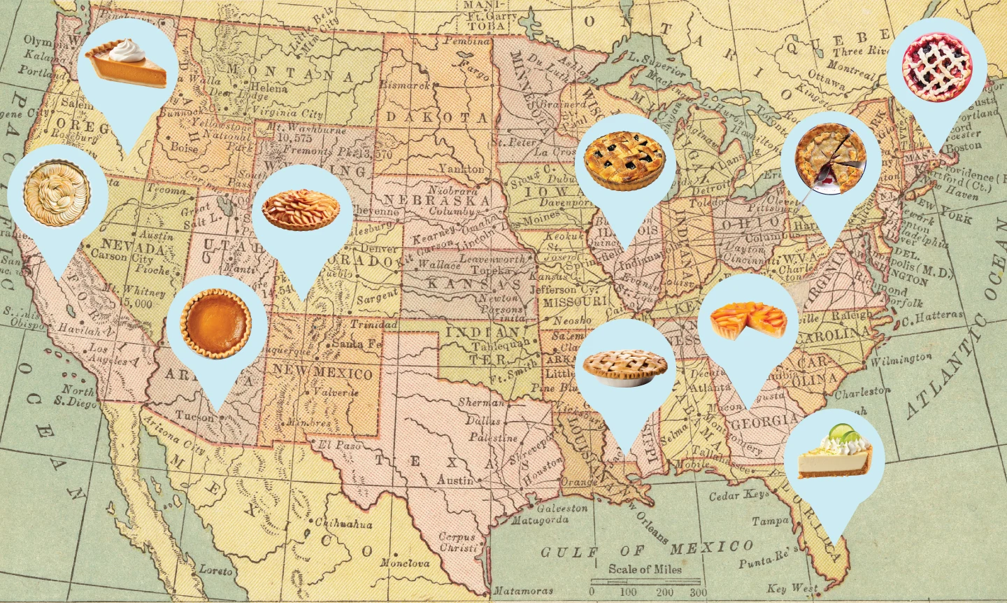 A map featuring America's best pies | PRIOR