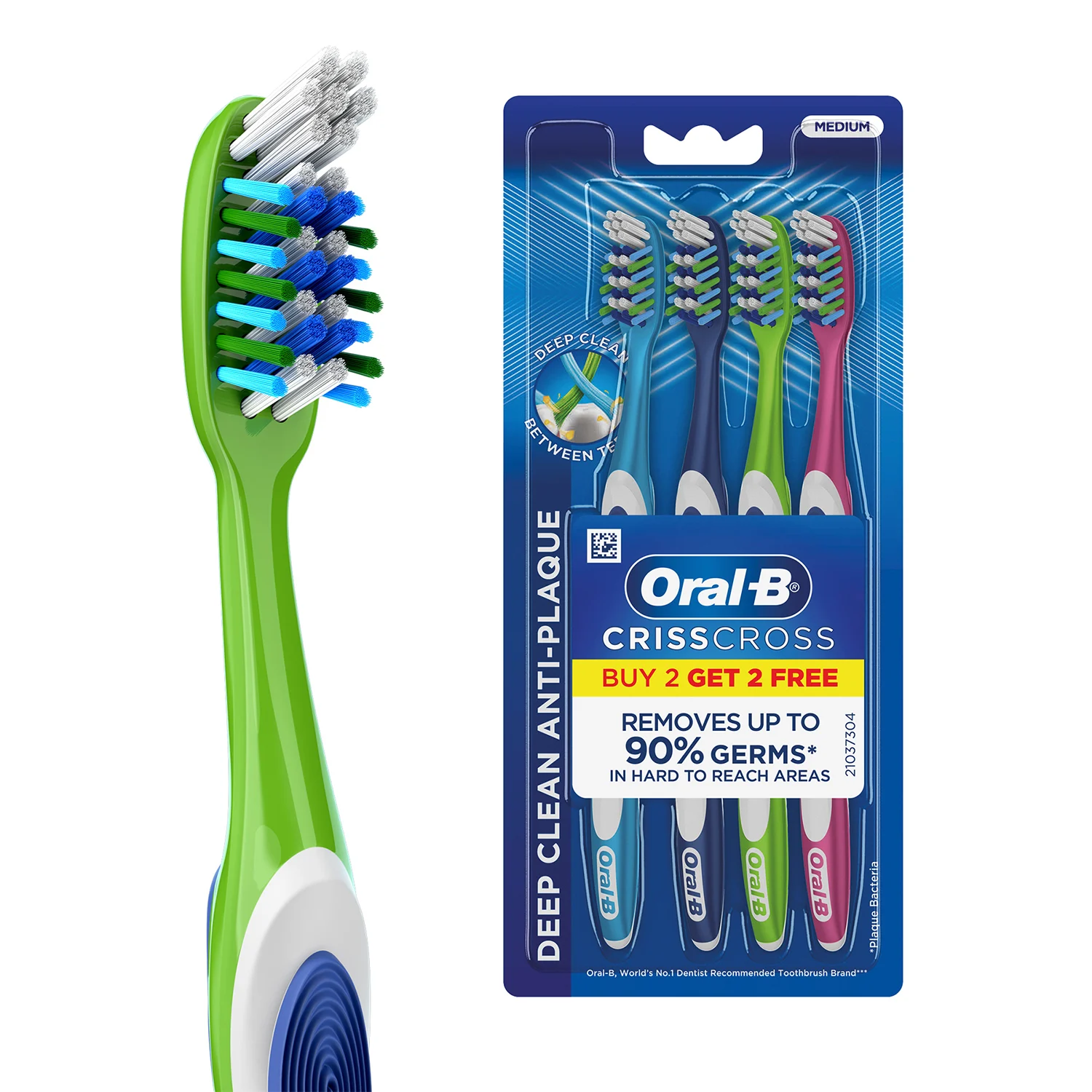 Buy Crisscross Deep Clean Anti-plaque Toothbrush | Oral-B India
