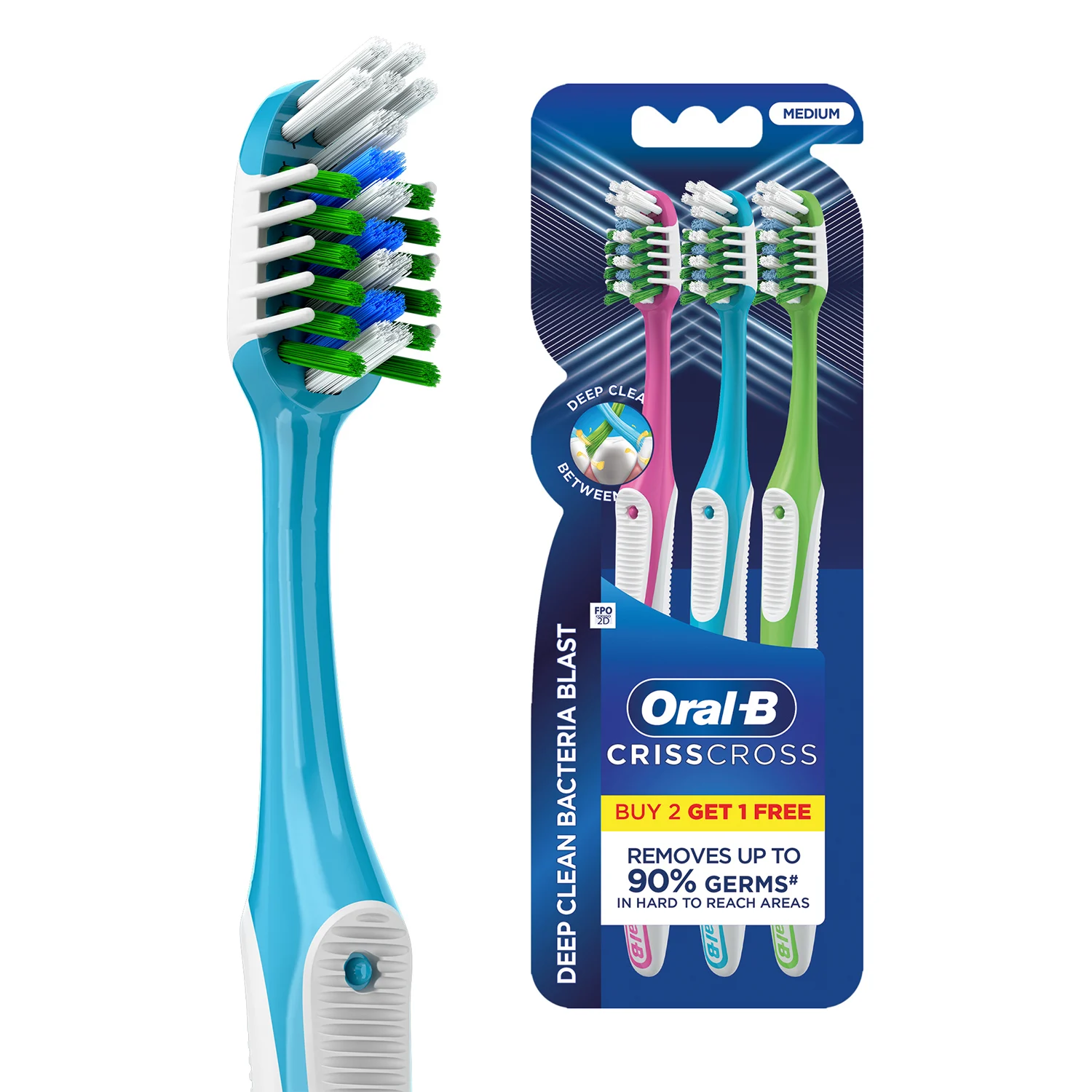 Buy Oral-B Crisscross Bacteria Blast Toothbrush | Oral-B India