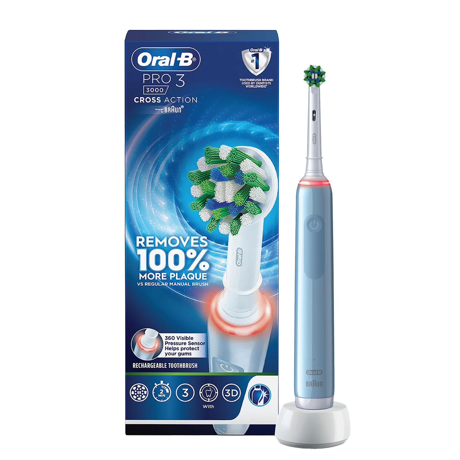 Buy Oral-B Pro 3 Cross Action Electric Toothbrush | Oral-B India