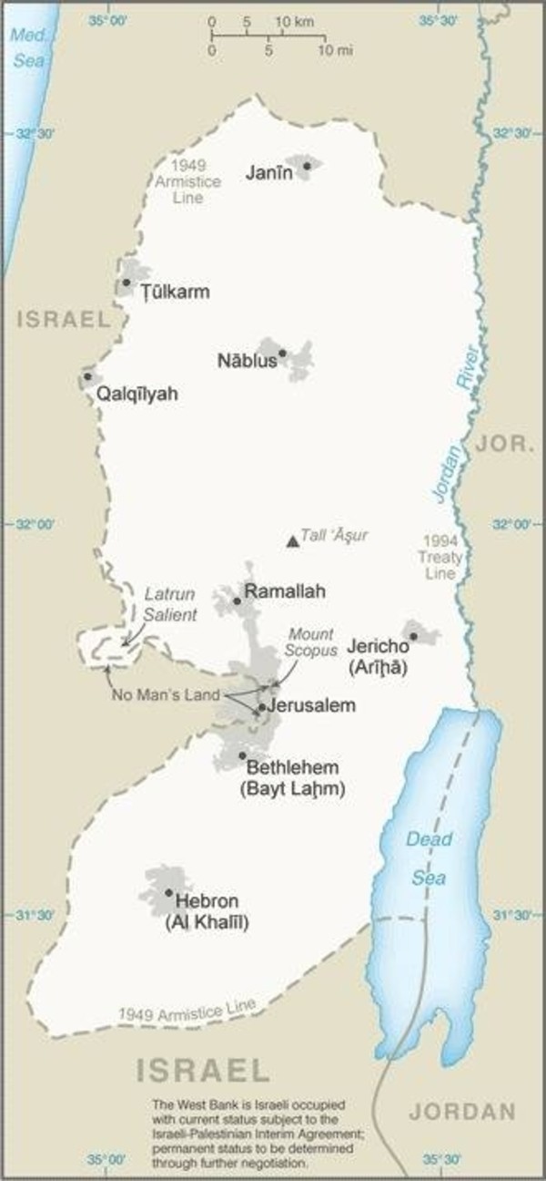 West Bank Map