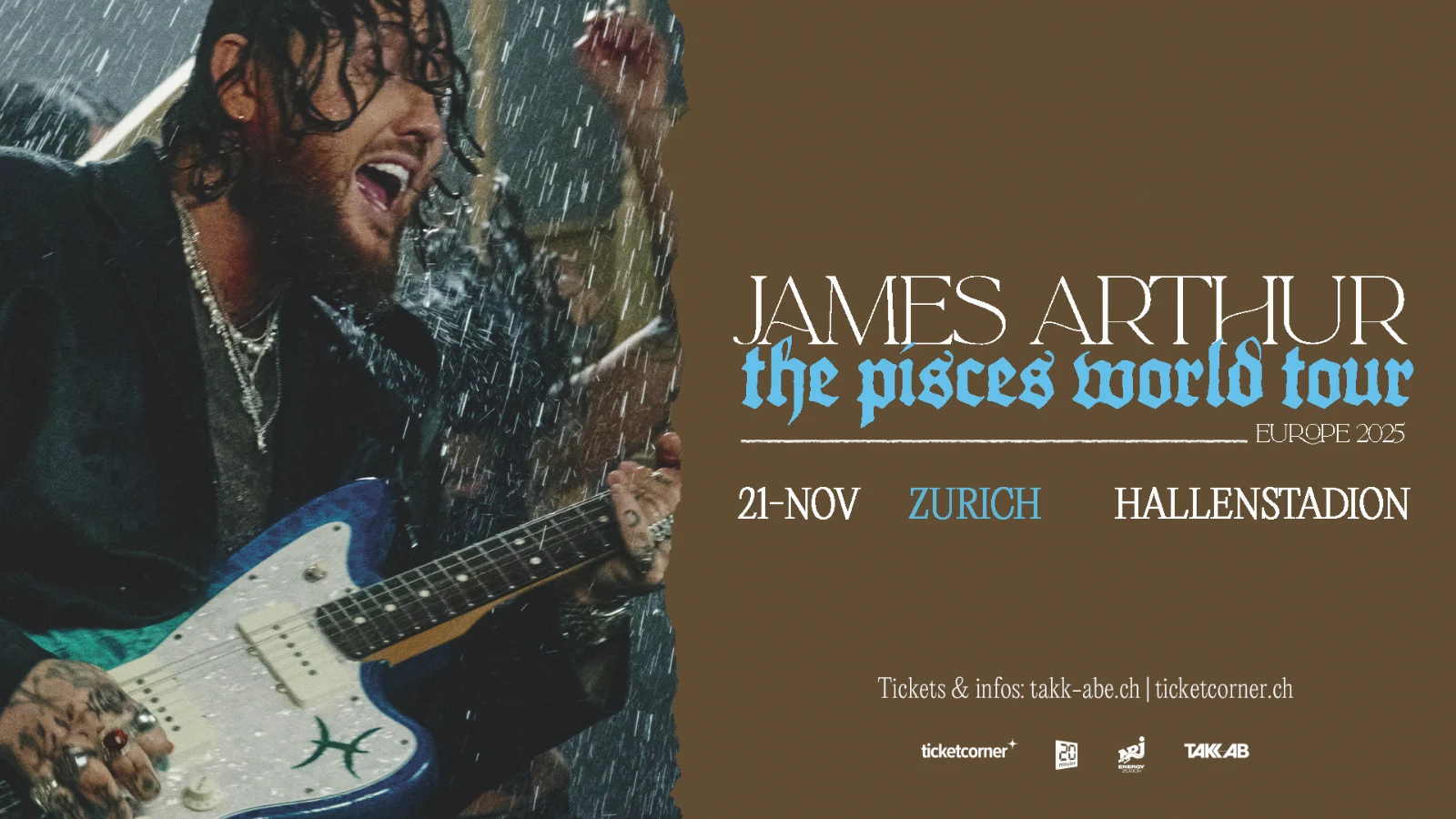 James Arthur kommt für ein Konzert nach Zürich