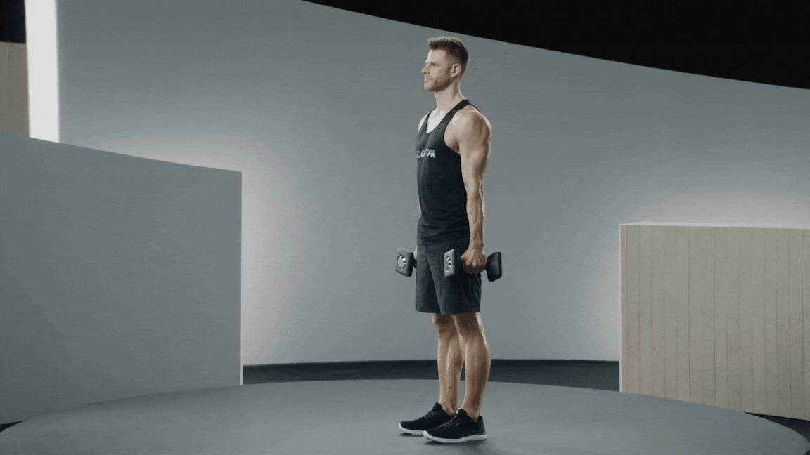 Man Standing Tricep Kickbacks