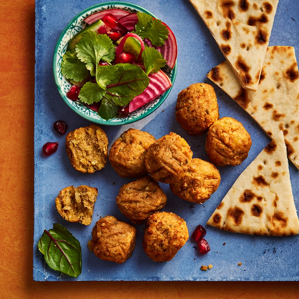 Easy Moroccan Falafels with Grilled Flatbreads | Cauldron