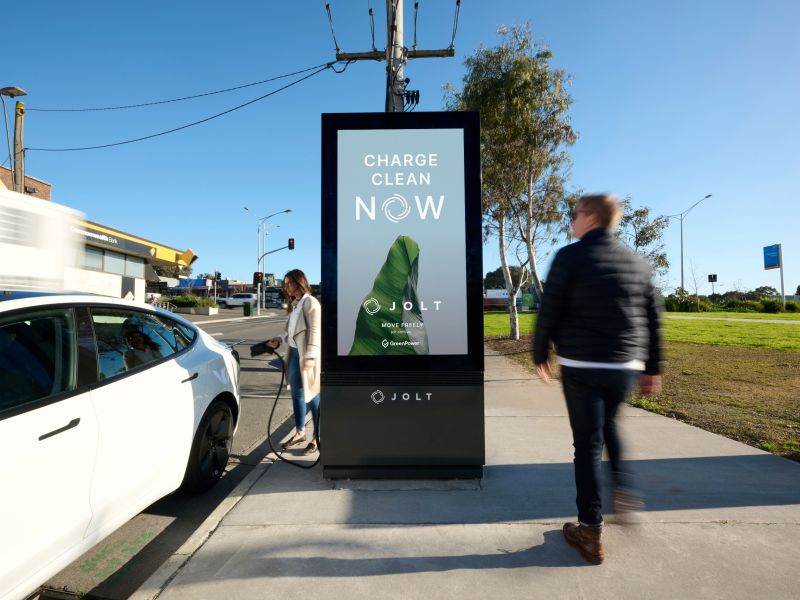 Joltz advertising EV Charging kiosks | Manly Community Forum
