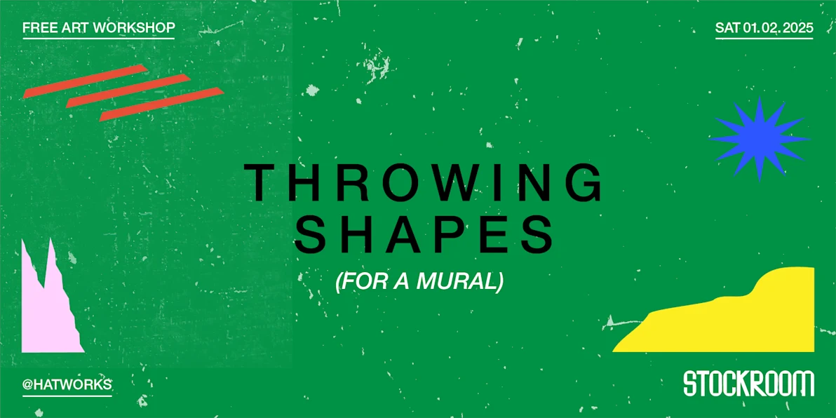 Throwing Shapes: A graphic mural by Mike and Sian at Stockroom - Stockroom