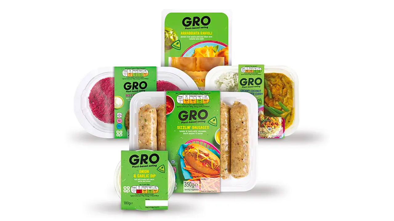 Explore Co-op’s vegan GRO range of plant-based meals and snacks - Co-op