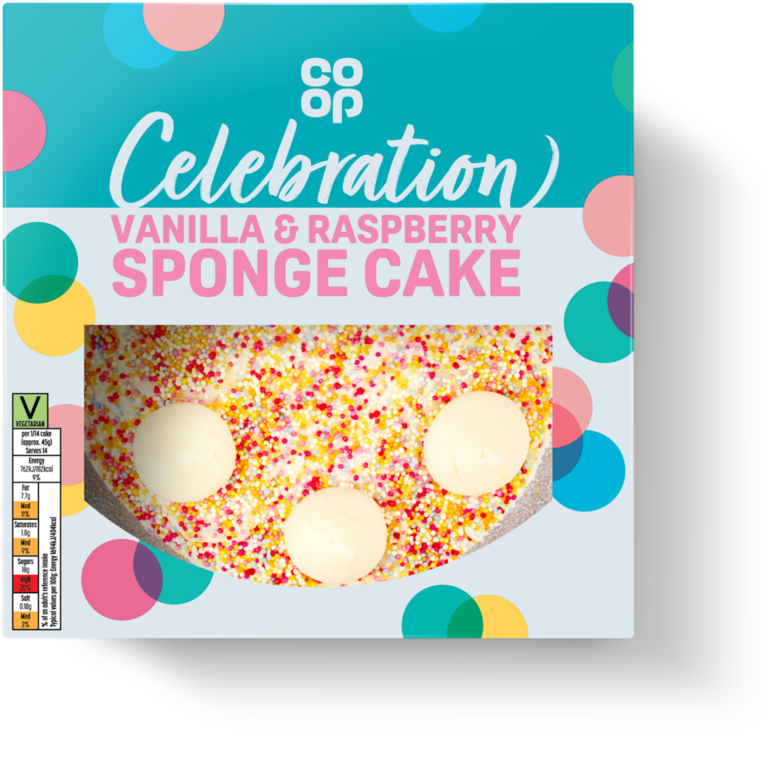 Co-op Celebration Vanilla & Raspberry Sponge Cake - Co-op