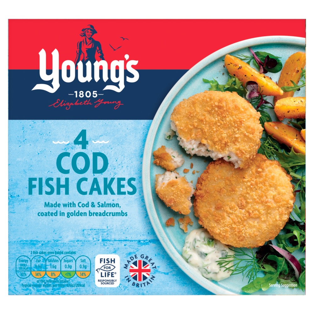 Youngs 4 Cod Cakes 200g - Co-op