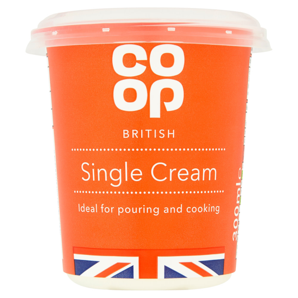 Co-op British Single Cream 300ml - Co-op