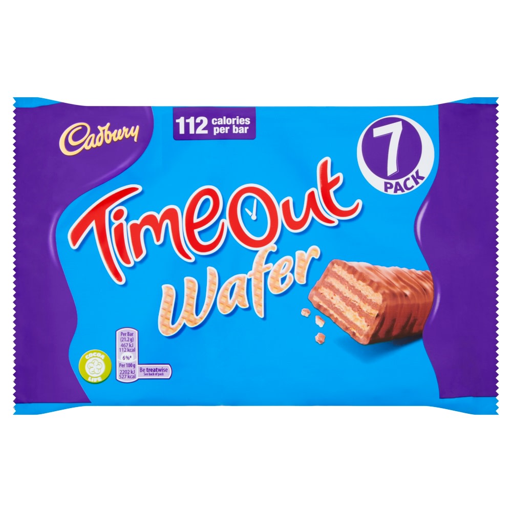 Cadbury Timeout Wafer Bar 7 Pack 140.7g - Co-op