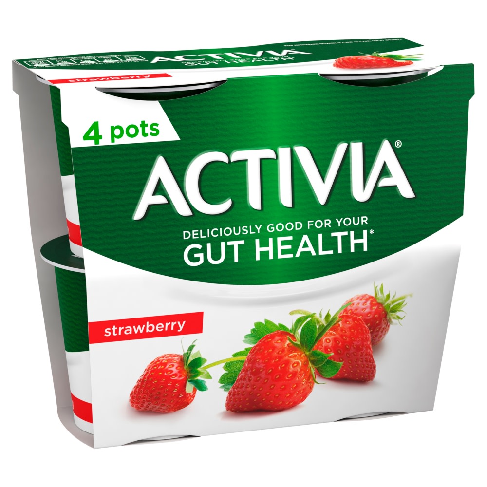 Danone Activia Strawberry 4 x 115g - Co-op