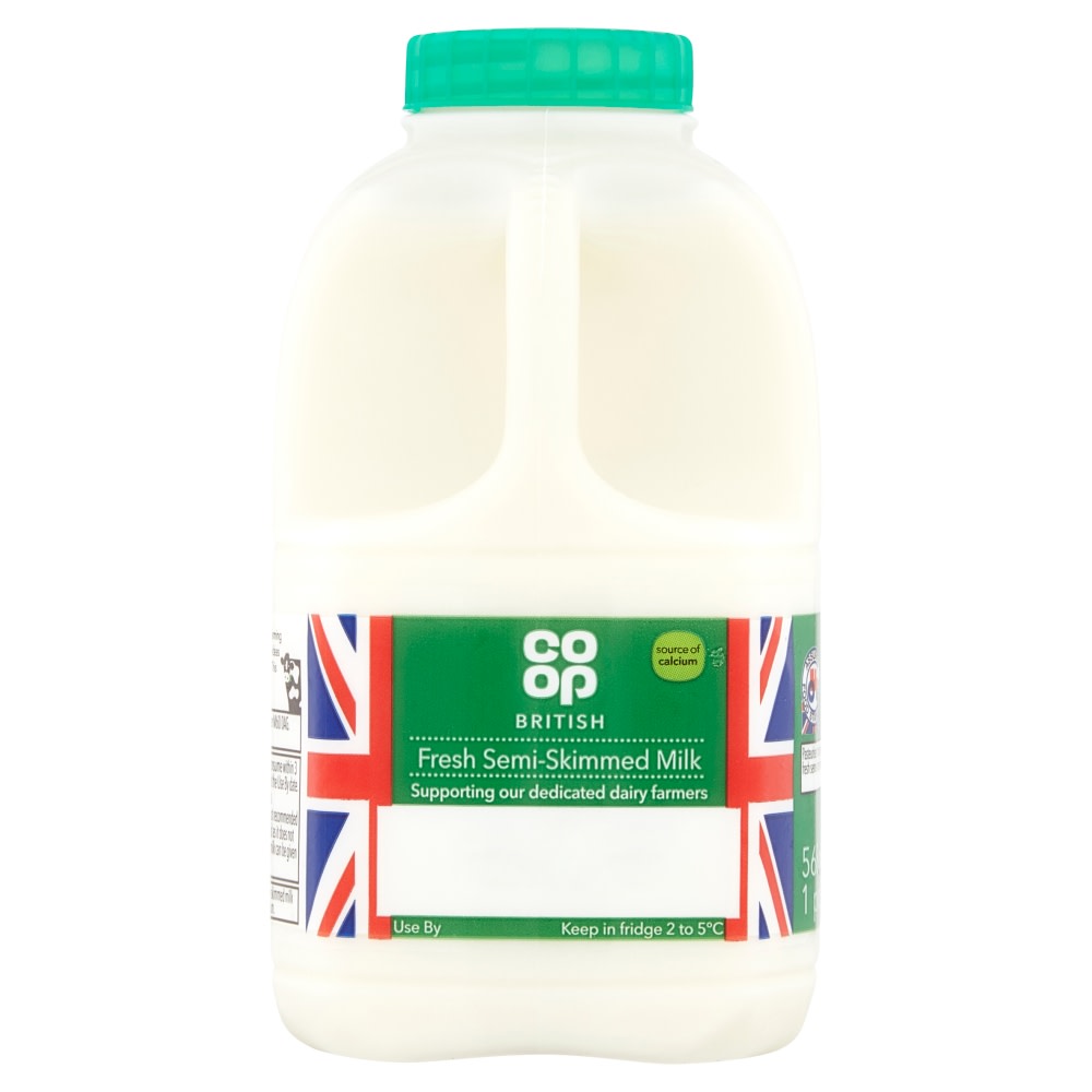 Co-op 1 Pint Fresh Semi-skimmed Milk 568ml - Co-op