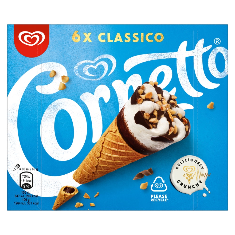 Cornetto Classic 6x90ml - Co-op