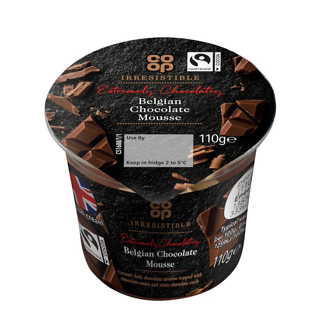 Co-op Irresistible Belgian Chocolate Mousse 110g - Co-op