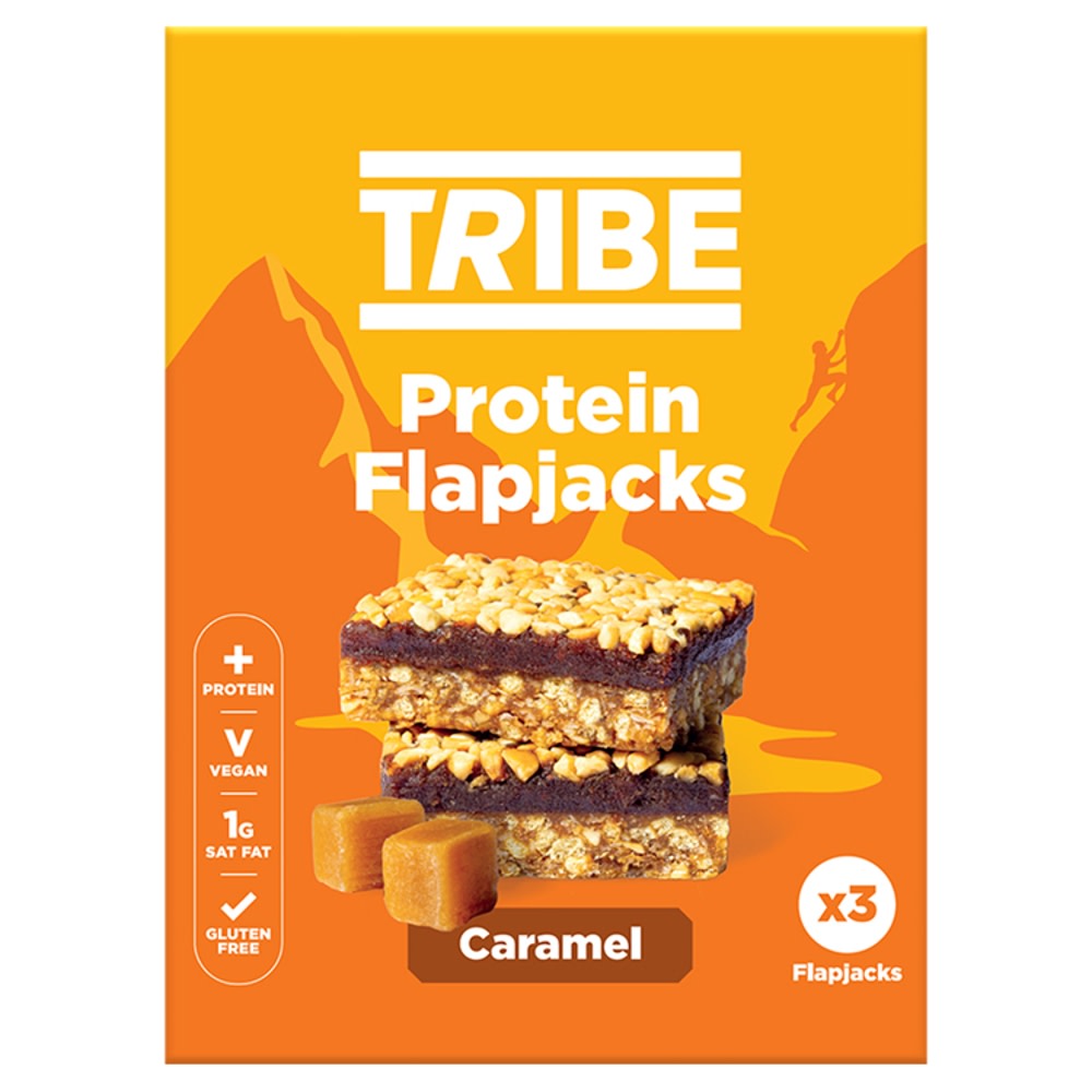 Tribe Protein Flapjacks Caramel 3 x 38g - Co-op