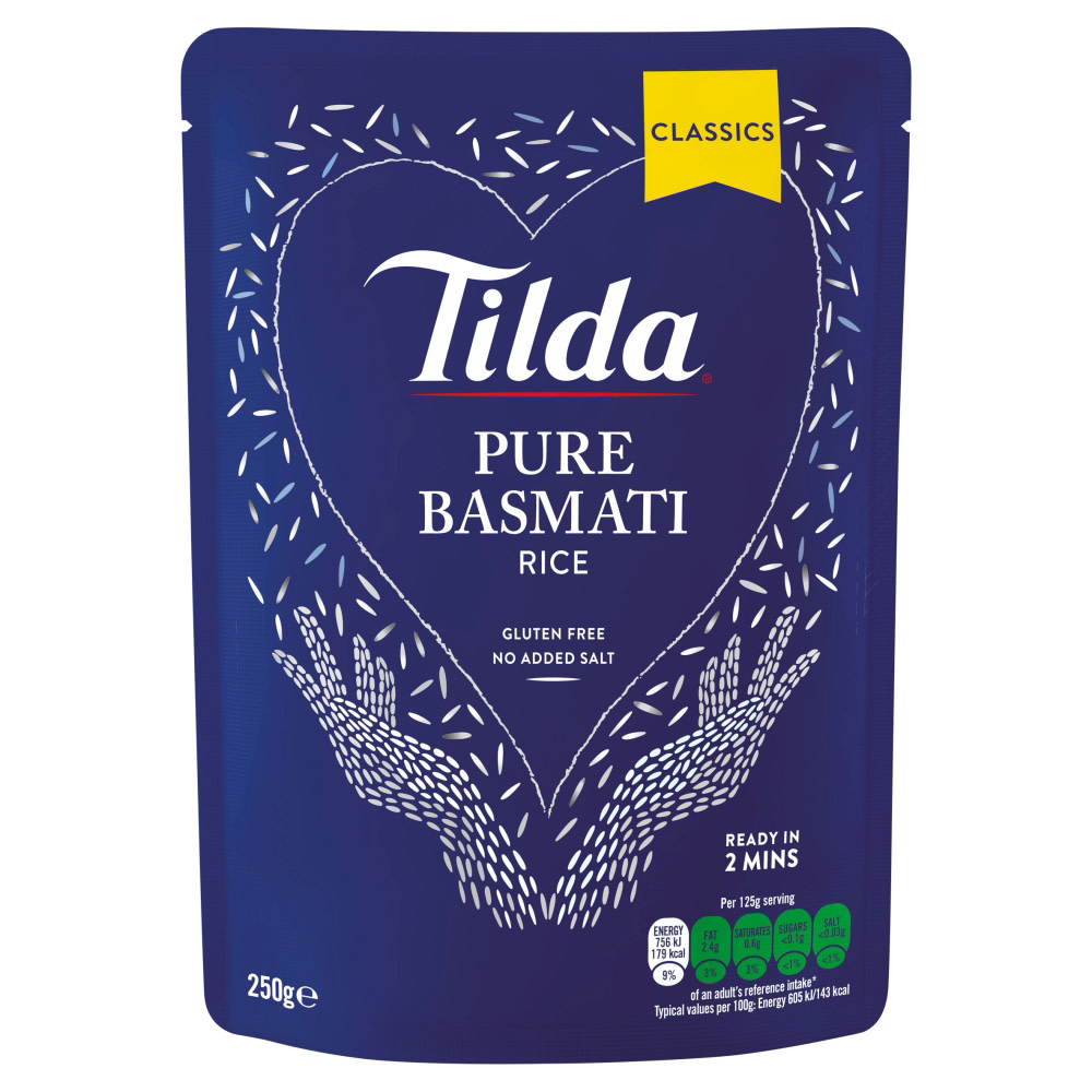 Tilda Pure Microwave Basmati Rice Classics 250g - Co-op