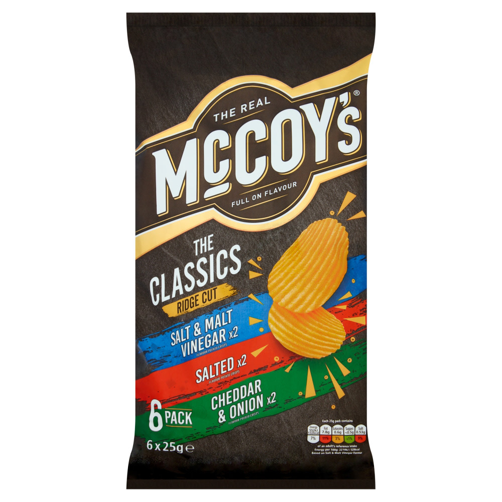 McCoy's Classic Variety Multipack Crisps 6 Pack - Co-op