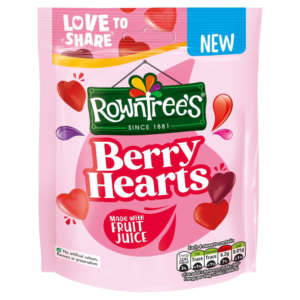 Rowntrees Berry Hearts 115g - Co-op