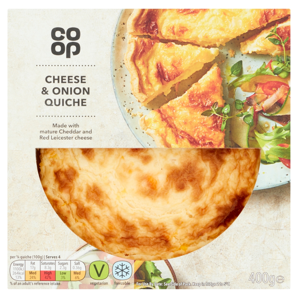 Co-op Cheese & Onion Quiche 400g - Co-op