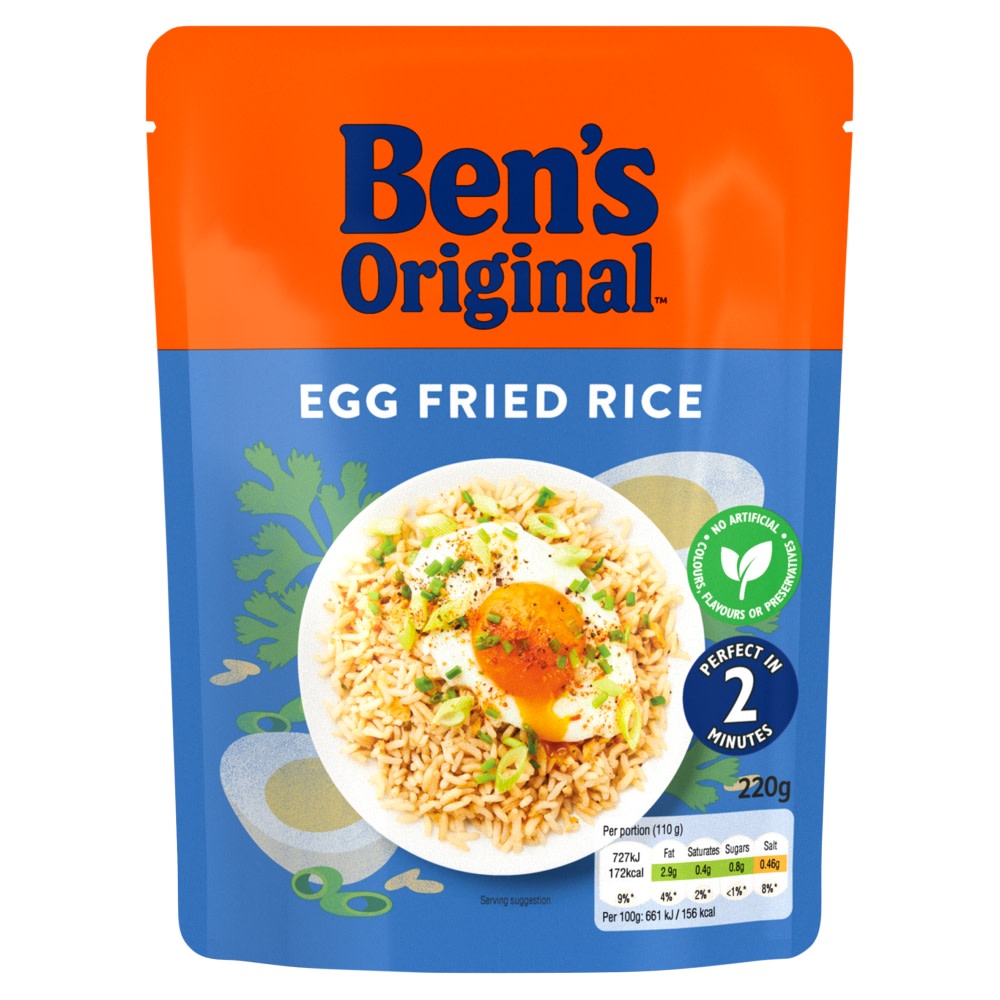 Bens Original Egg Fried Microwave Rice 220g - Co-op