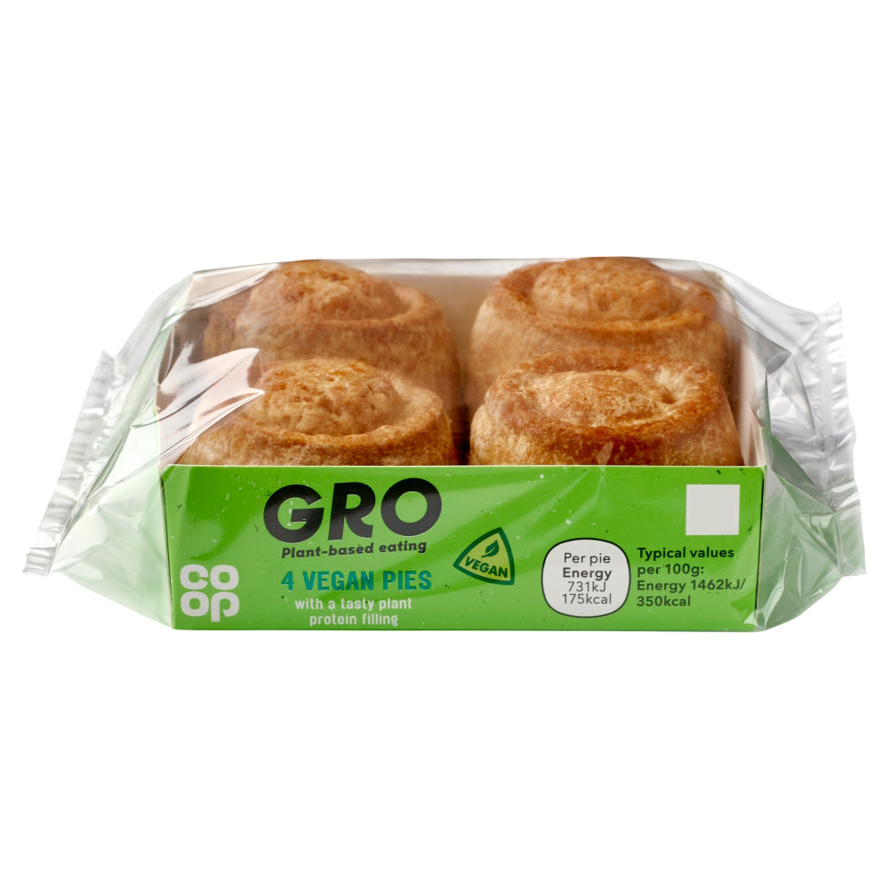 Co-op Gro 4 Vegan Mini Pies 200G - Co-op
