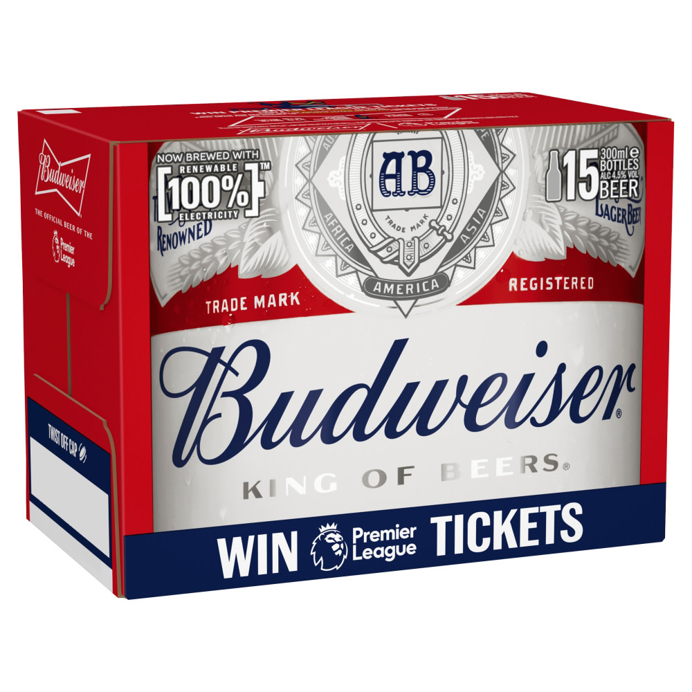 Budweiser 15 x 300ml - Co-op