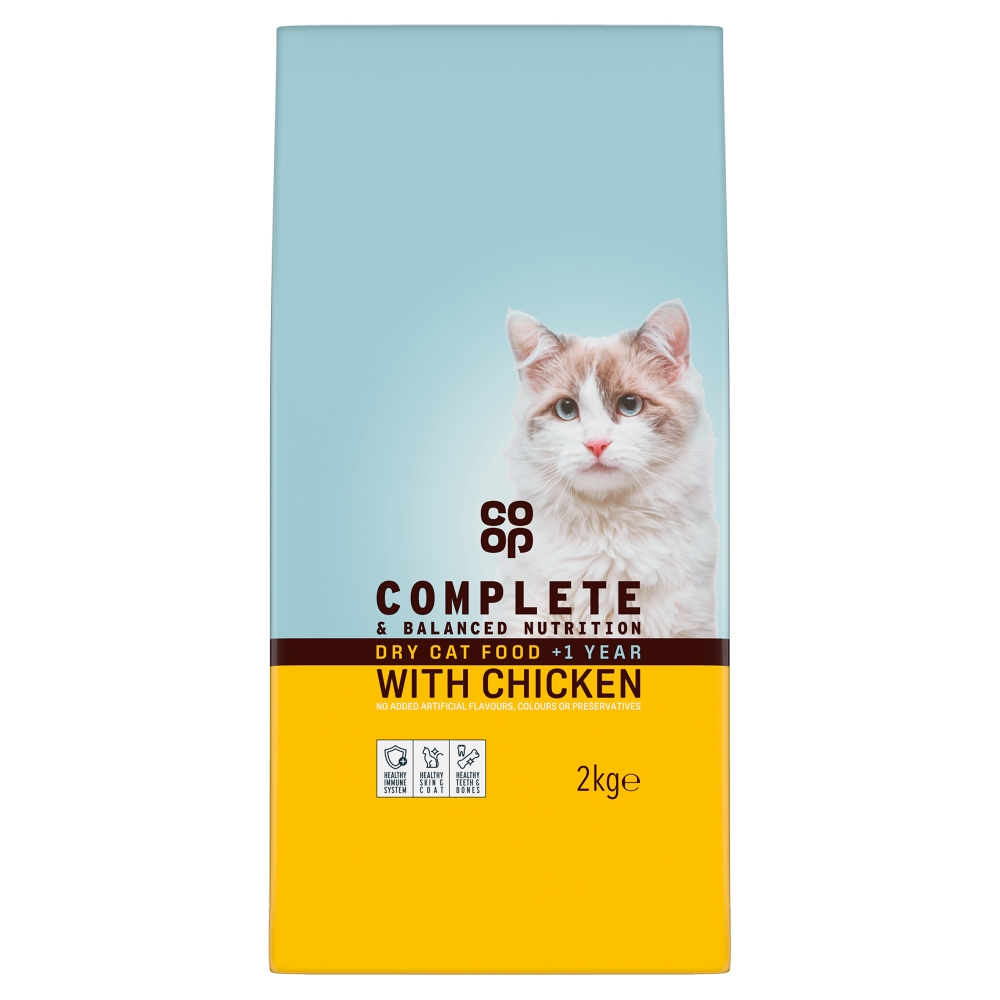 Co-op Dry Adult Cat Food with Chicken 2kg - Co-op