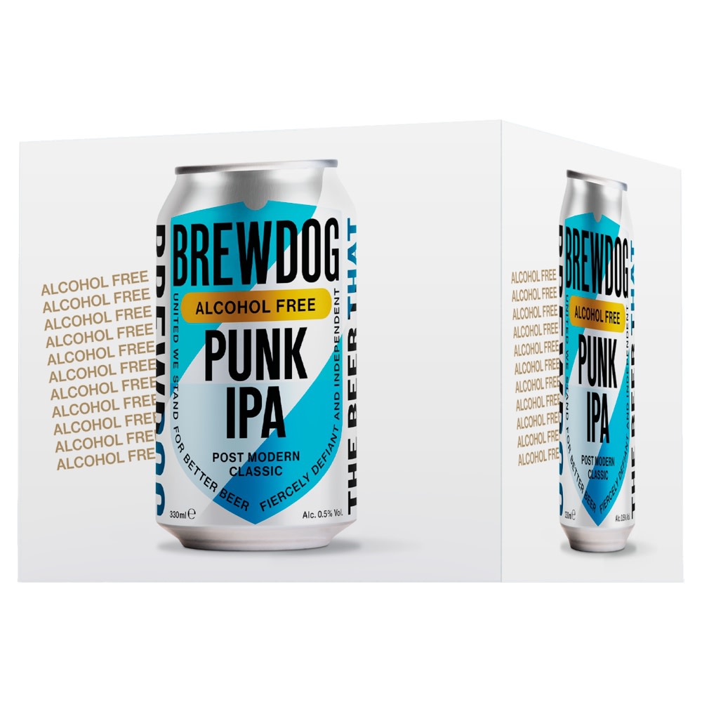 Brewdog Punk Alcohol Free Cans 4X330ml - Co-op