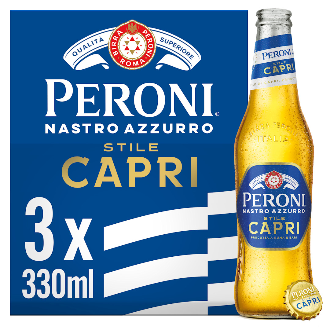 Peroni Nastro Azzurro Stile Capri 3 x 33cl - Co-op