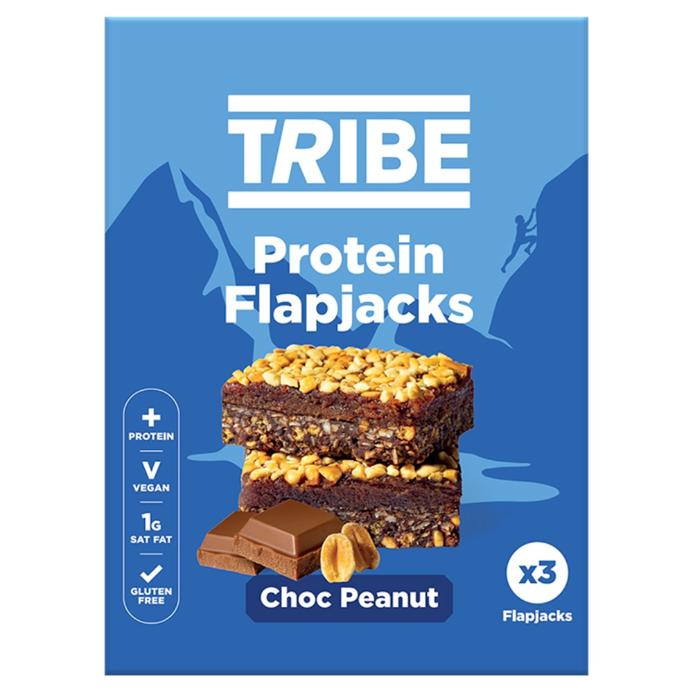 Tribe Protein Flapjacks Choc Peanut 3 x 38g - Co-op