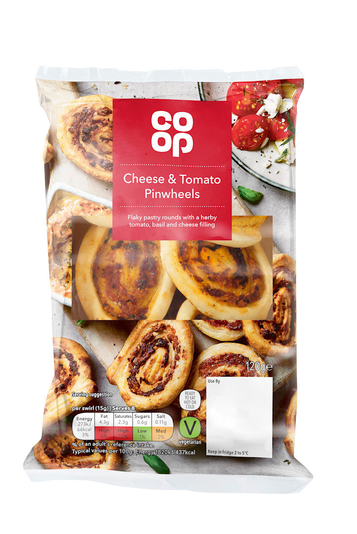 Co-op Cheese & Tomato Pinwheels 120g - Co-op