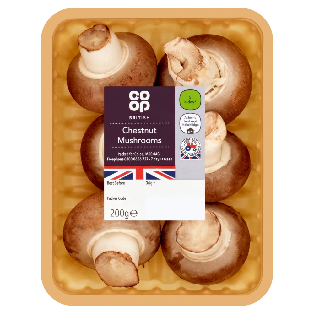 Co-op Chestnut Cap Mushrooms 200g - Co-op
