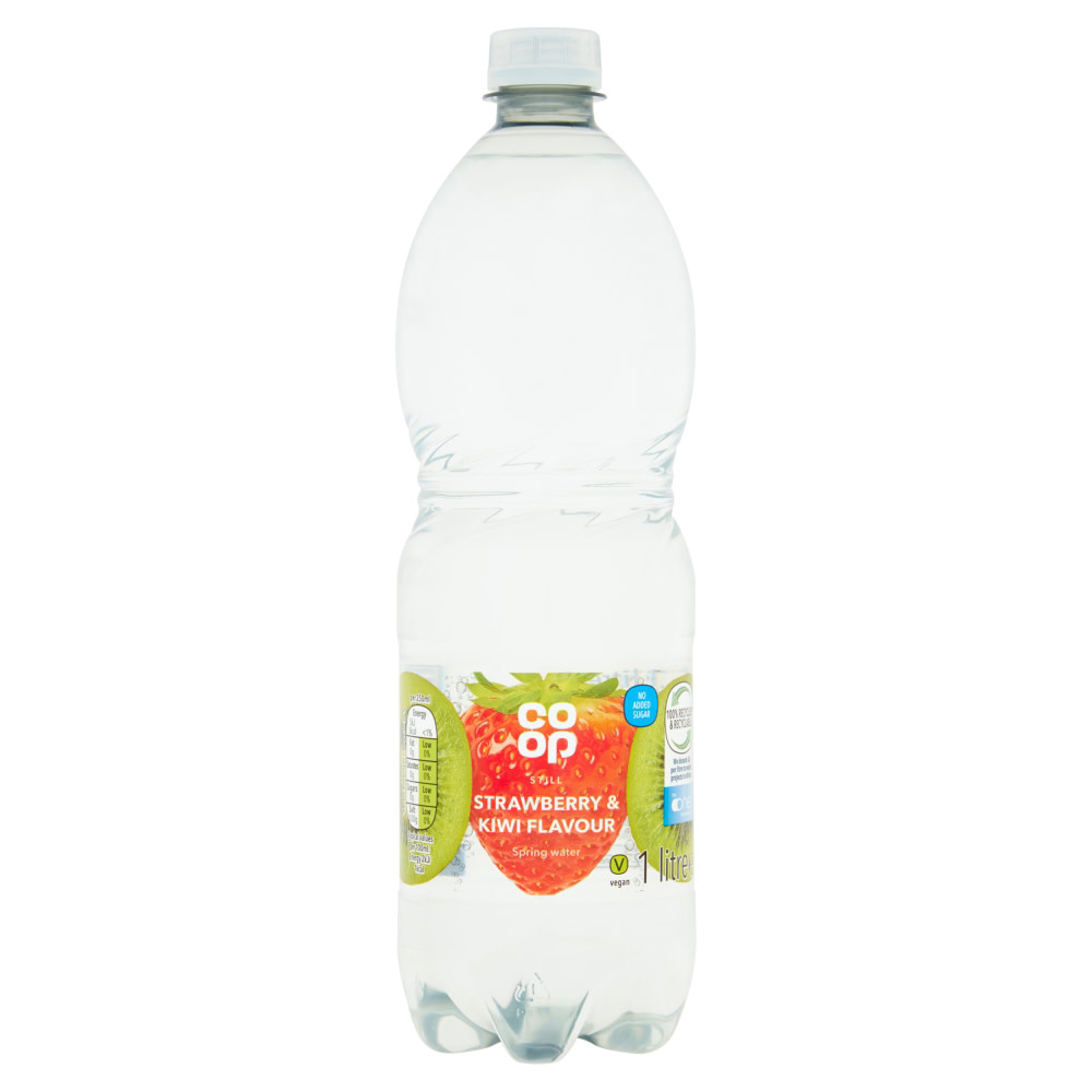 Co-op Still Strawberry & Kiwi Flavour Still Spring Water 1 Ltr - Co-op