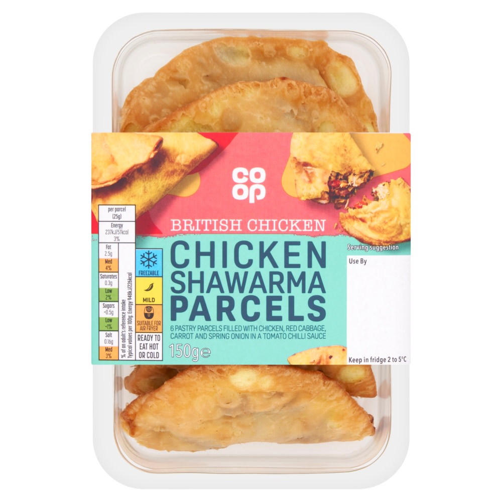 Chicken Shawarma Parcels 6pk - Co-op