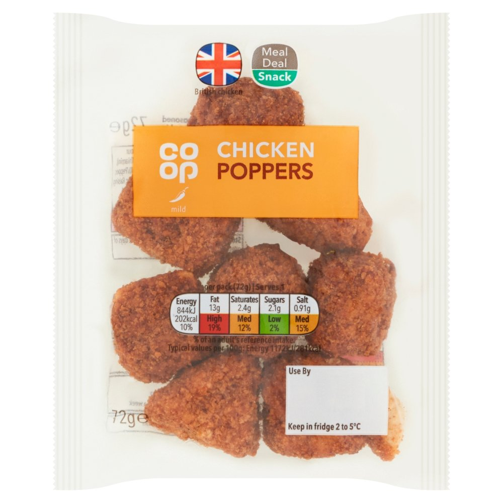 Co-op FTG Chicken Zinger Poppers 72g - Co-op