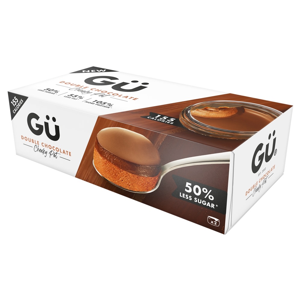 GU Double Chocolate Cheeky Pots 2x80g - Co-op