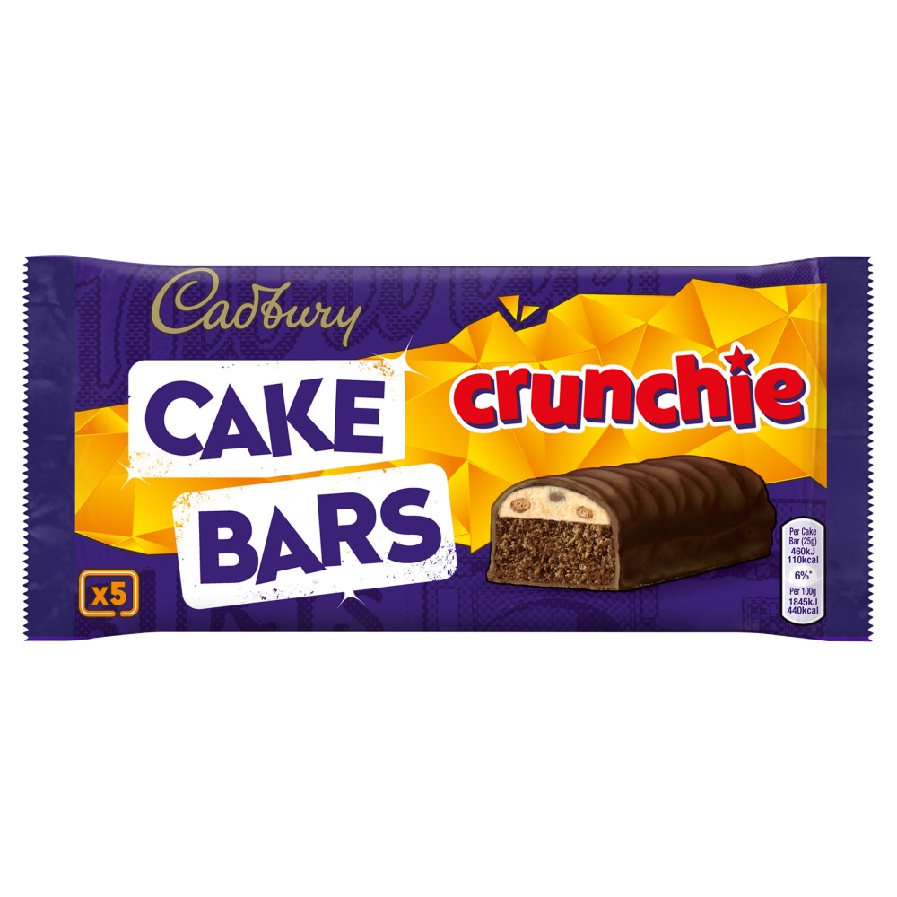 Cadbury Crunchie Cake Bars 5 pack - Co-op