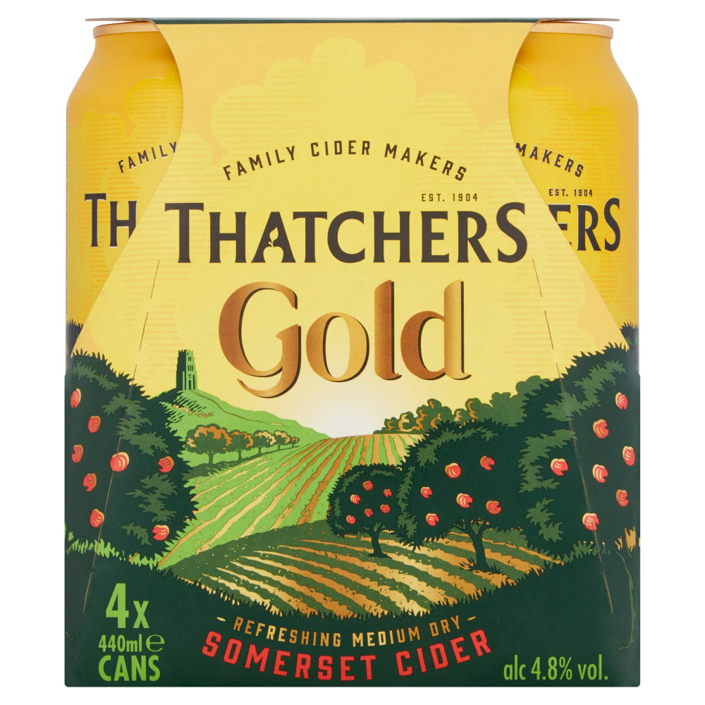 Thatchers Gold Cider Cans 4x440ml - Co-op