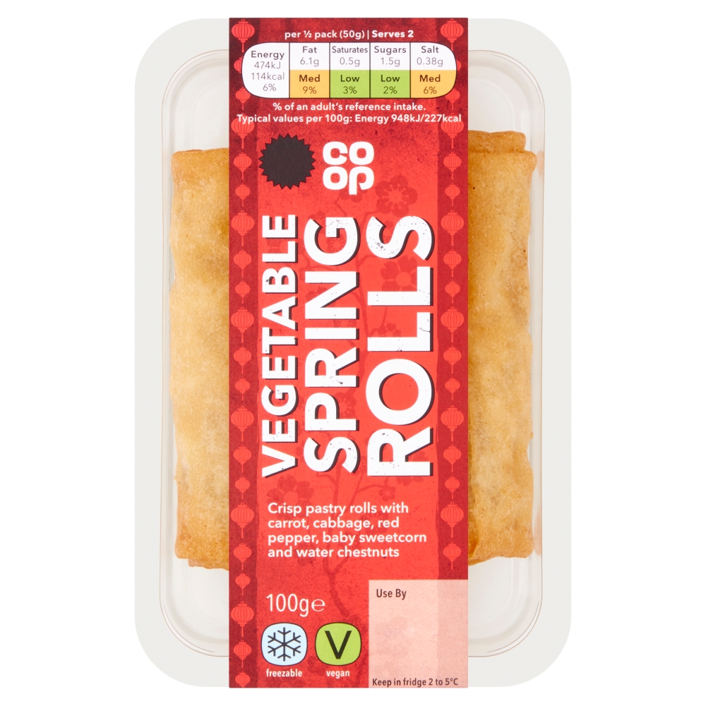 Co-op Vegetable Spring-rolls 100g - Co-op